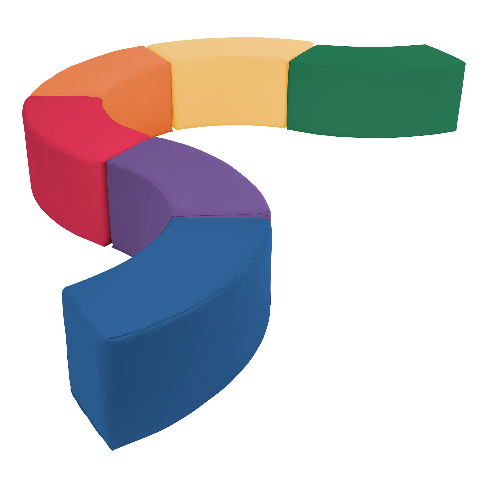 Foam Soft Seating S-Curve Set - Six Piece | School Outfitters