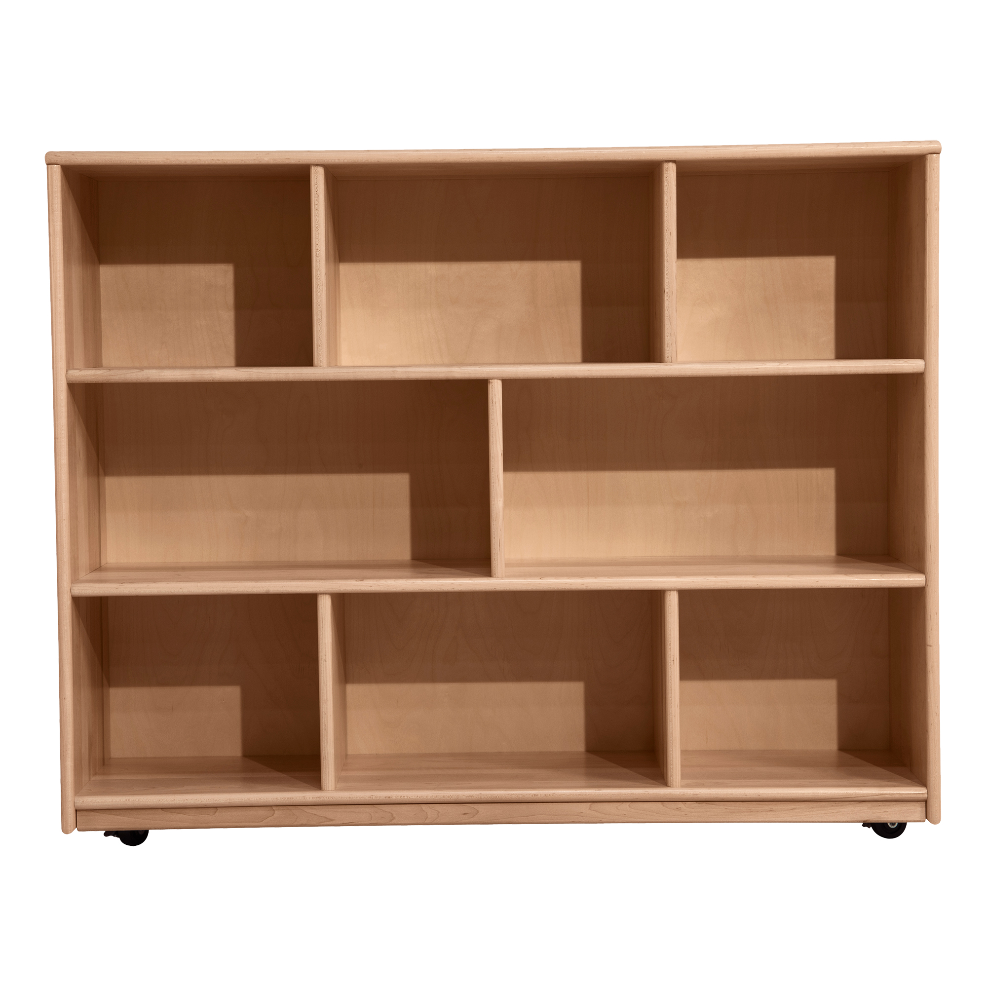Maple Eight Section Classroom Shelving Unit | School Outfitters