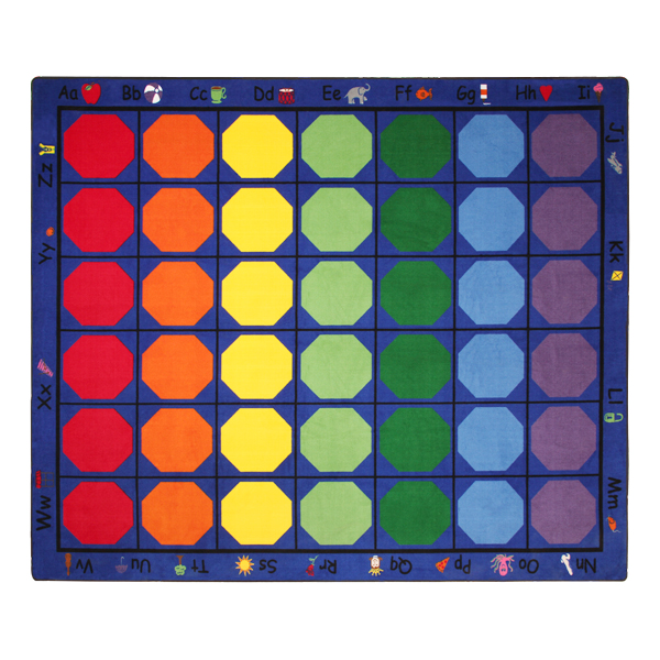 Alphabet Seating Rug - Rectangle (10' 6" W x 13' 2" L) at School Outfitters