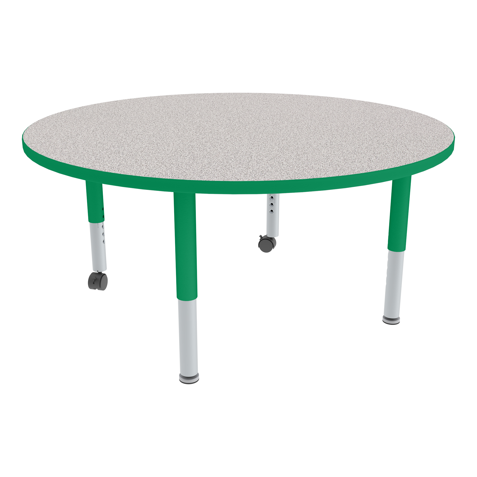 Shapes Series Round Adjustable-Height Mobile Preschool Activity Table ...