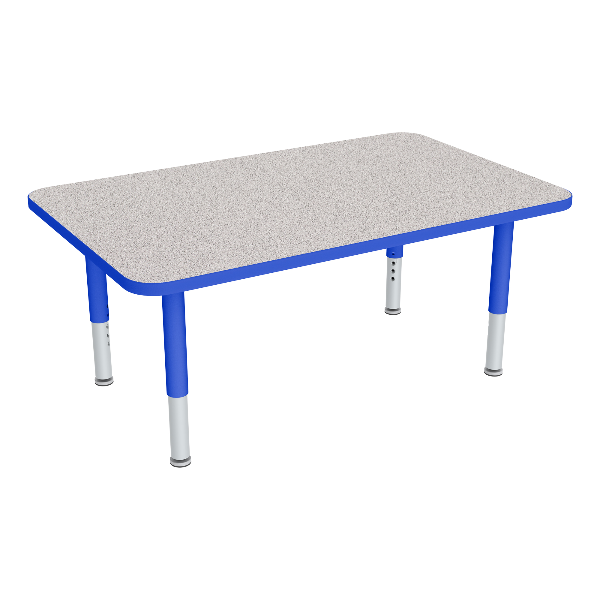 Rectangle Adjustable-Height Preschool Table & Chair Set (24" W x 48" L ...