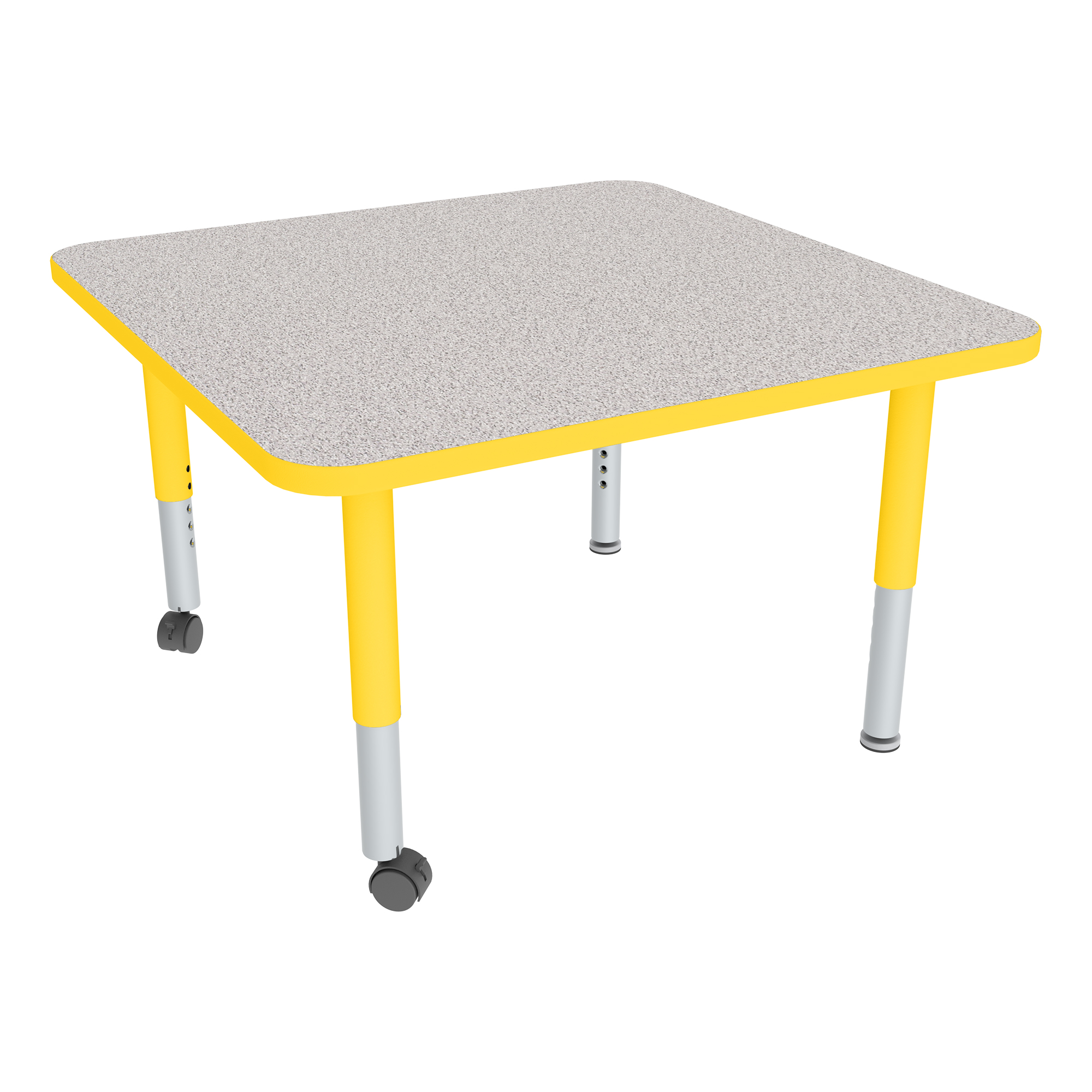 Shapes Series Square Adjustable-Height Mobile Preschool Activity Table ...