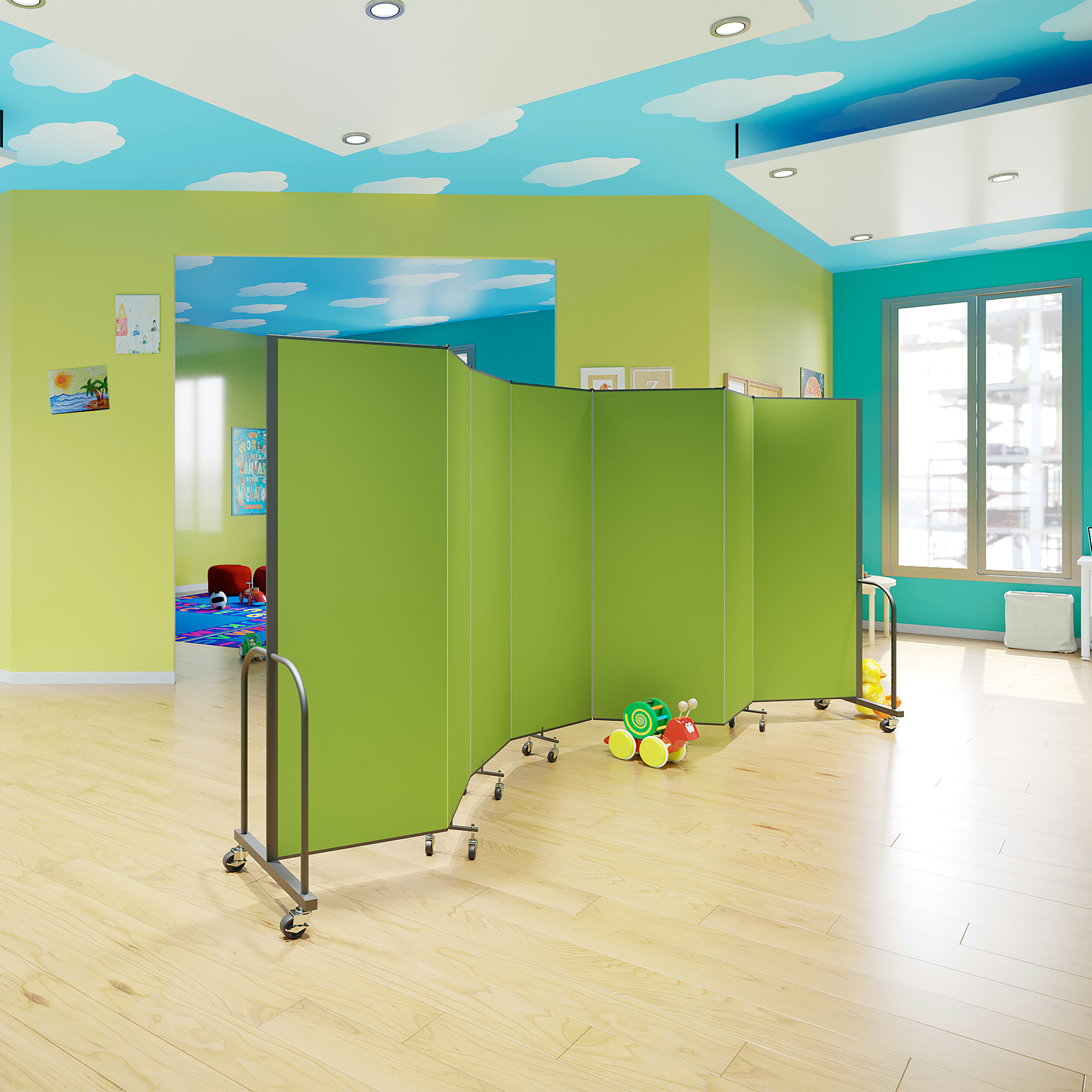 6' H Freestanding Portable Partition | School Outfitters