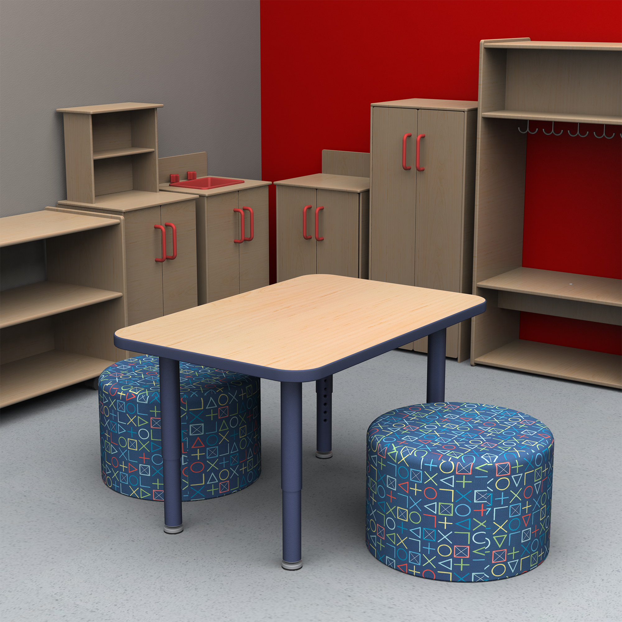 Accent Series Preschool Rectangle Collaborative Table | School Outfitters