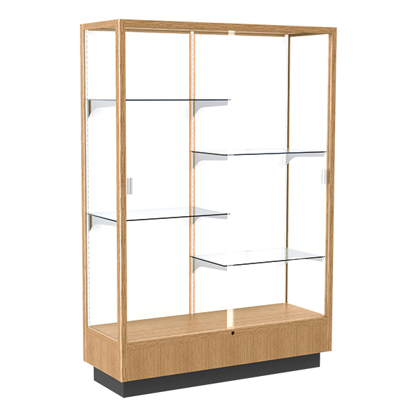 Heritage 891 Series Display Case (Hardwood Finish) | School Outfitters