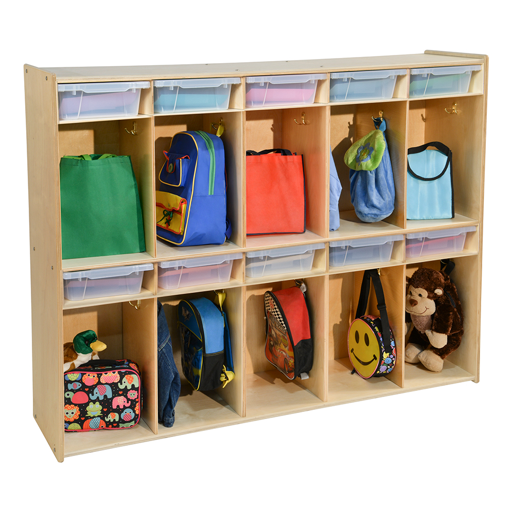 10-Section Locker w/ Translucent Trays | School Outfitters