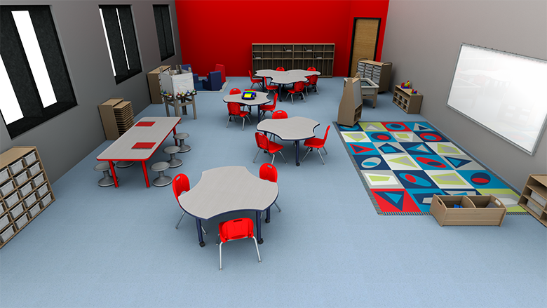 Preschool Collaborative Classroom with Cog Tables | School Outfitters