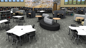 Learning Commons with Amoeba Tables | School Outfitters