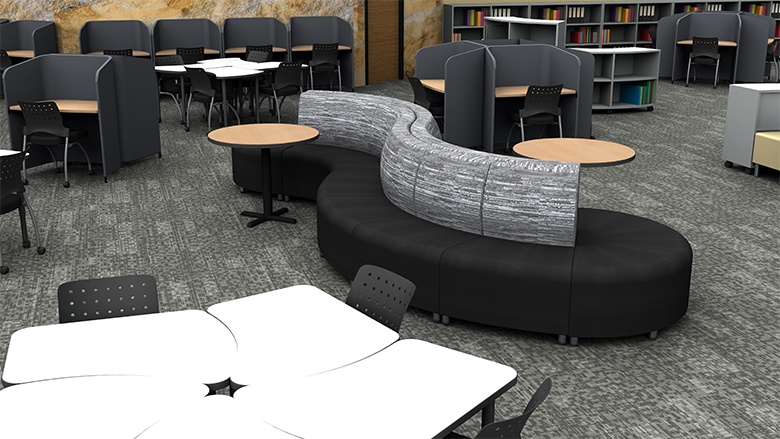 Learning Commons with Amoeba Tables | School Outfitters