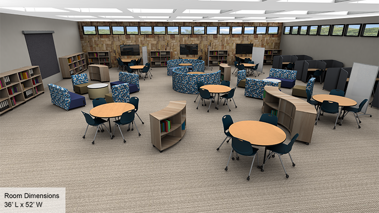 Learning Commons with Round Tables | School Outfitters