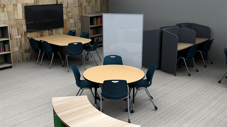Learning Commons with Round Tables | School Outfitters