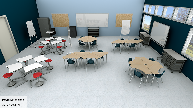 Collaborative Classroom with Boomerang Desks | School Outfitters