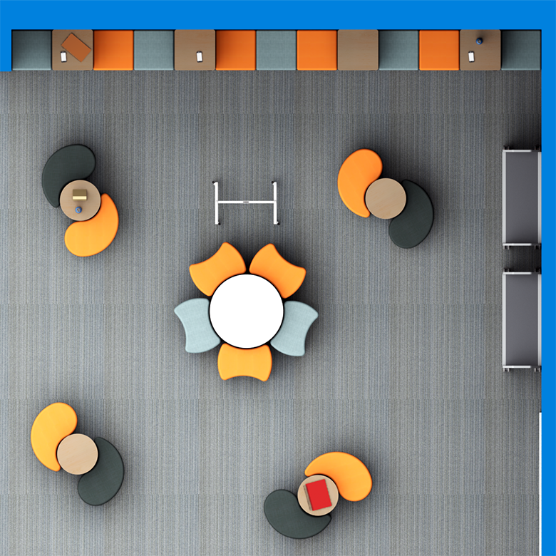 Elementary Media Center Individual Study Area | School Outfitters