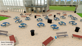 School Outdoor Seating with Solid Surface Picnic Tables | School Outfitters