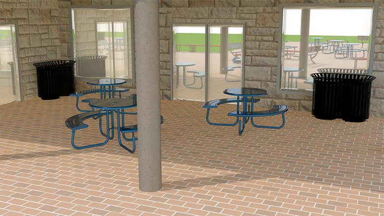 School Outdoor Seating with Solid Surface Picnic Tables | School Outfitters