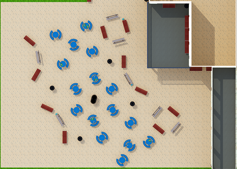 School Outdoor Seating with Solid Surface Picnic Tables | School Outfitters