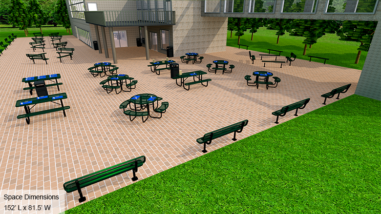 School Outdoor Seating with Rectangle Picnic Tables | School Outfitters