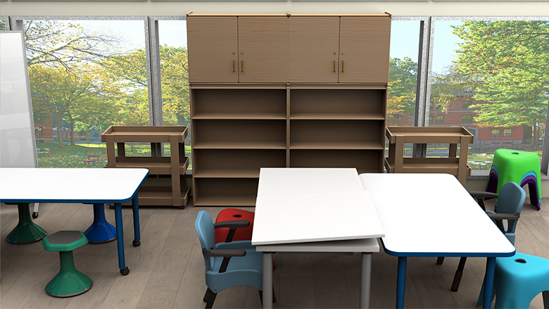 Elementary Classroom with Motor Accommodations Tables | School Outfitters
