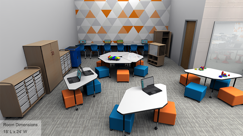 Elementary Media Center Makerspace Area | School Outfitters
