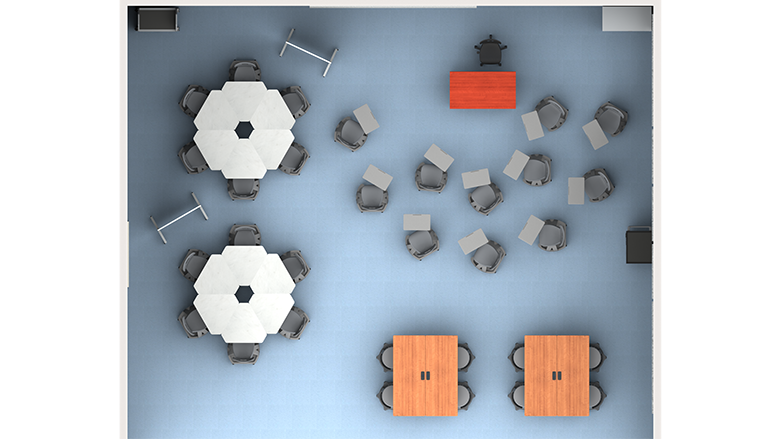 Blended Learning Classroom with Training Tables | School Outfitters