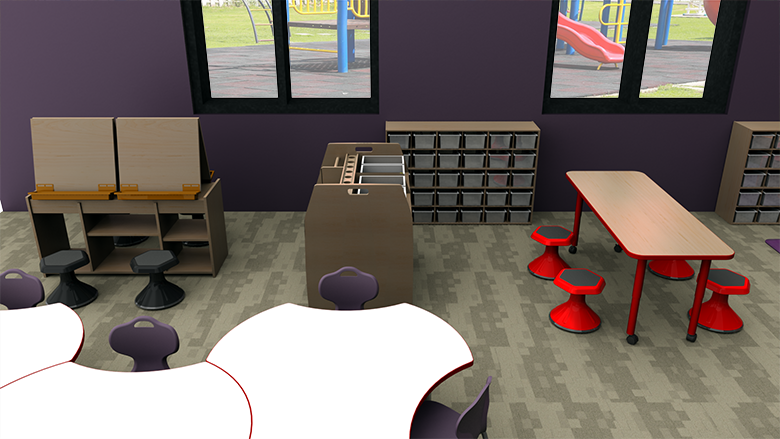 Preschool Collaborative Classroom with Cog Whiteboard Table | School ...