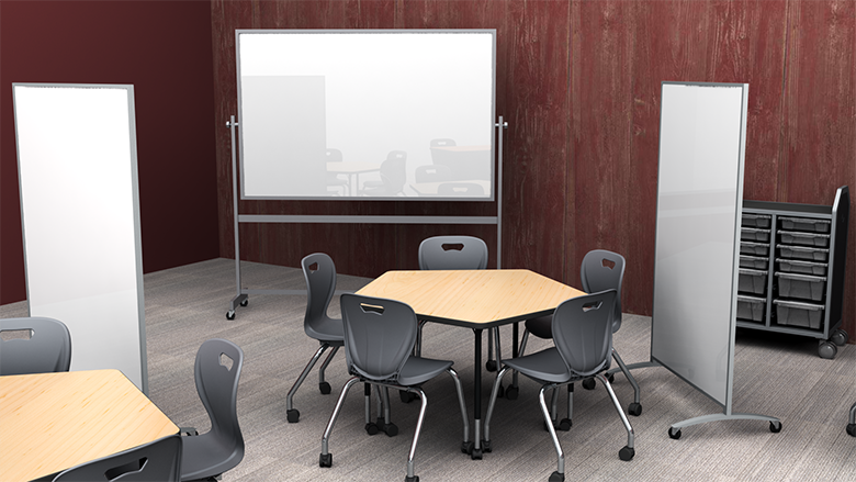 Middle/High School Interactive Lecture Classroom with Pentagon Tables ...