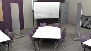 Interactive Lecture Classroom with Workaround Tables | School Outfitters