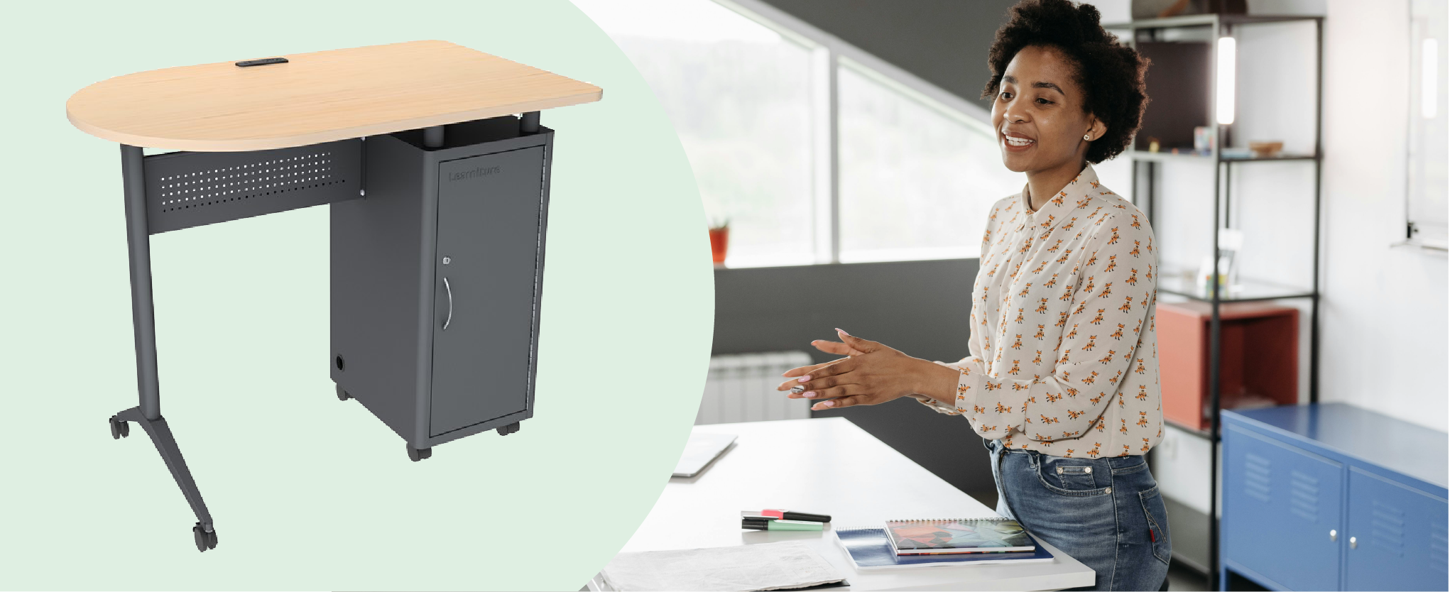 Innovative Teacher Desks and Podiums for the Classroom | School Outfitters